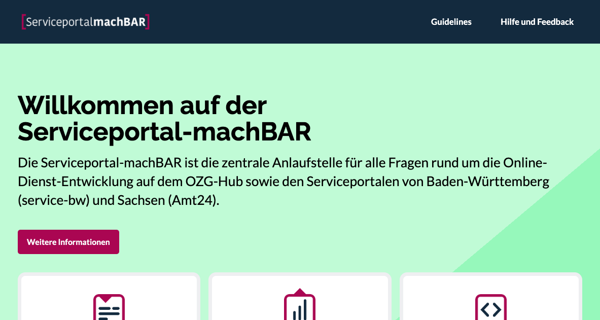 Pflichtfelder – Serviceportal-machBAR